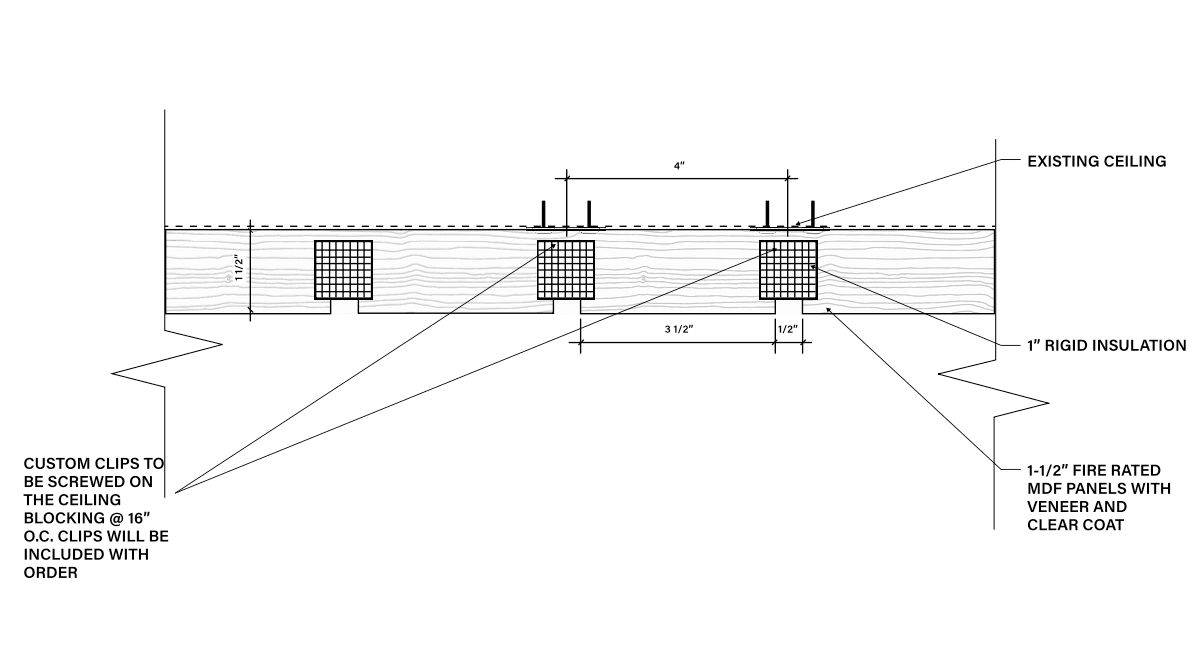 CLT Ceiling Solution - Sound Fabrication